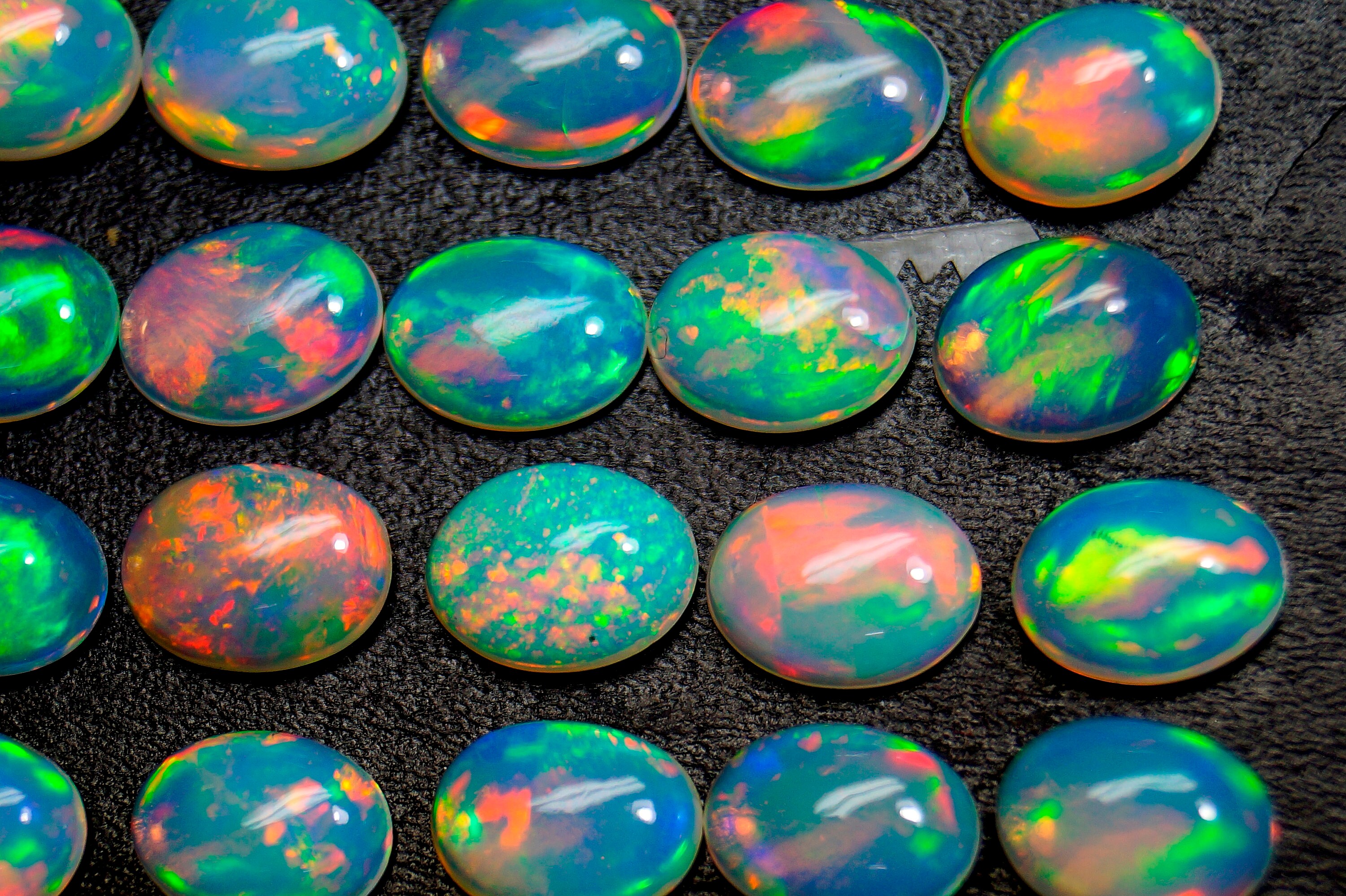 Opale äthiopischen Welo Opal Edelstein Multi Feuer Opal | Etsy