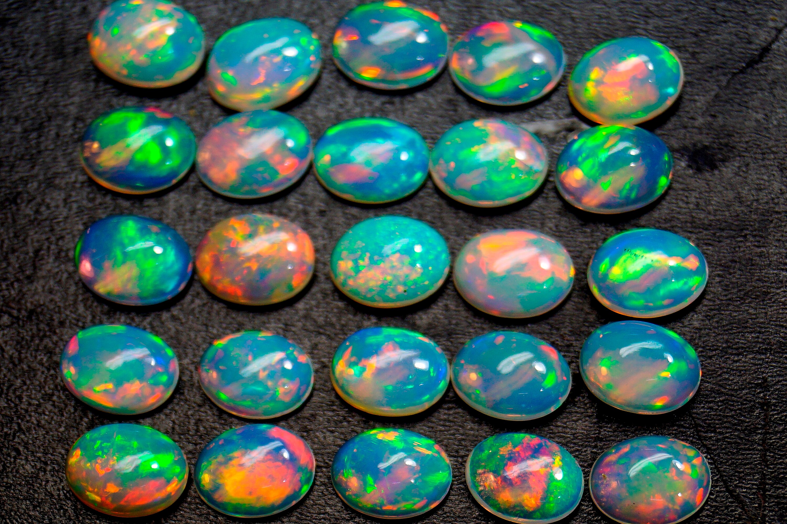 Opale äthiopischen Welo Opal Edelstein Multi Feuer Opal | Etsy