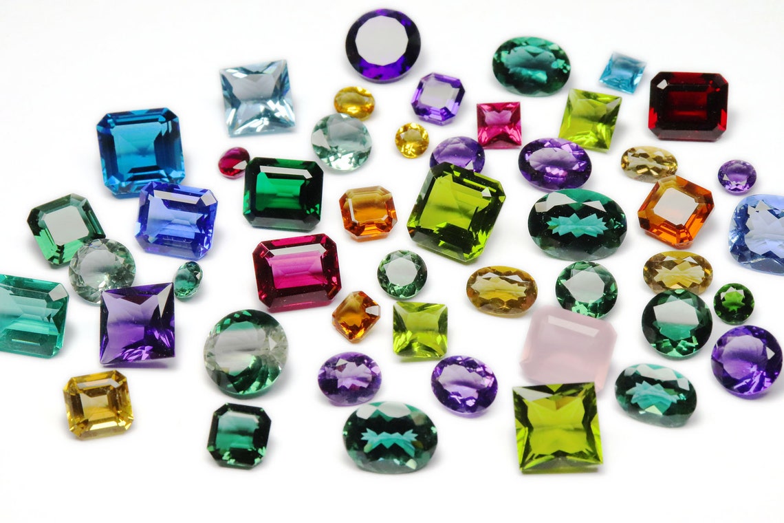 Bulk Semi Precious Faceted Gemstones Wholesale Lot Mixed - Etsy