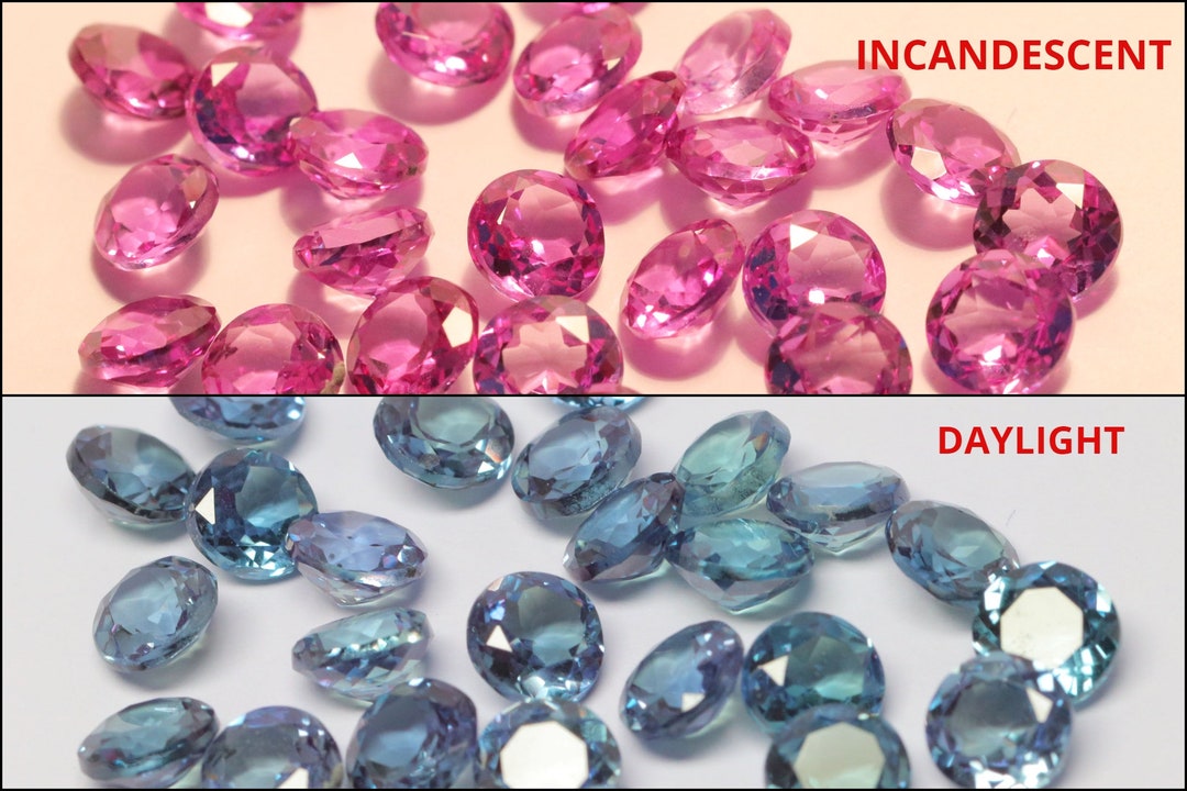 Color Change Alexandrite Gemstone Round Faceted Stone for Jewelry ...