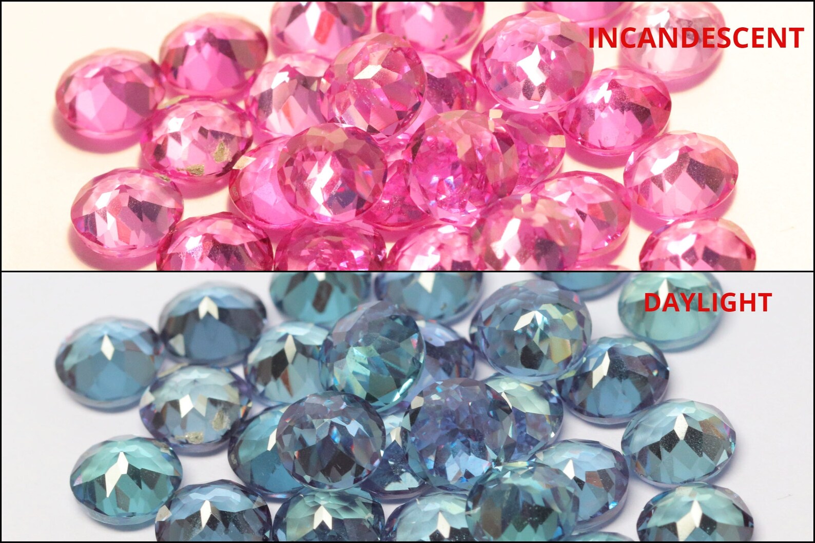 Color Change Alexandrite Gemstone Round Faceted Stone for - Etsy
