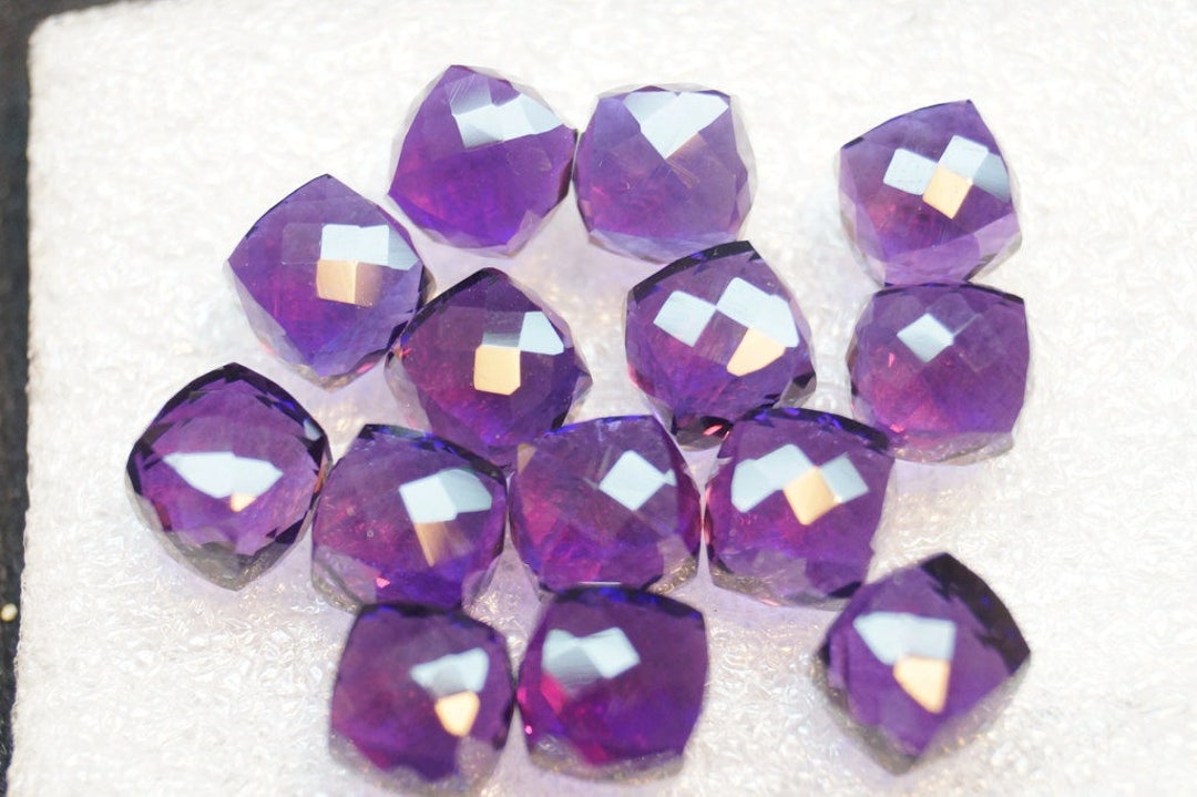60% OFF Very Rare 3D Cube Gemstone Purple Amethyst Cube Stone 8mm Cut ...