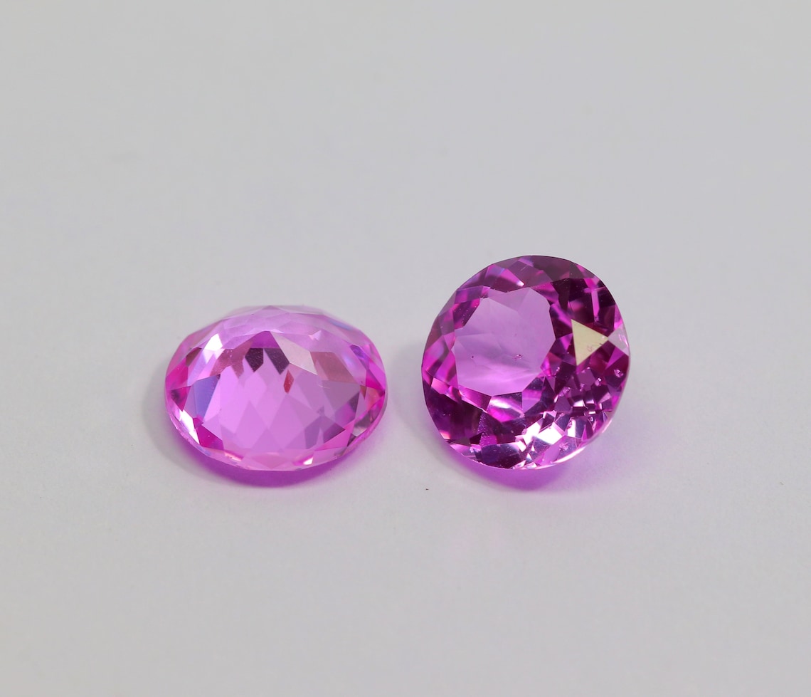 Rosa Saphir Stein, Paar Saphir Edelstein für die Schmuckherstellung ...
