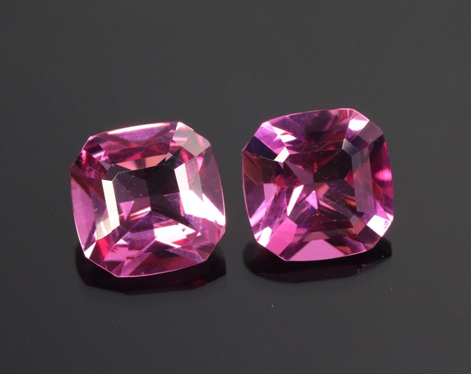 Coppia di tormaline rosa abbinate, pietra di tormalina a cuscino ...