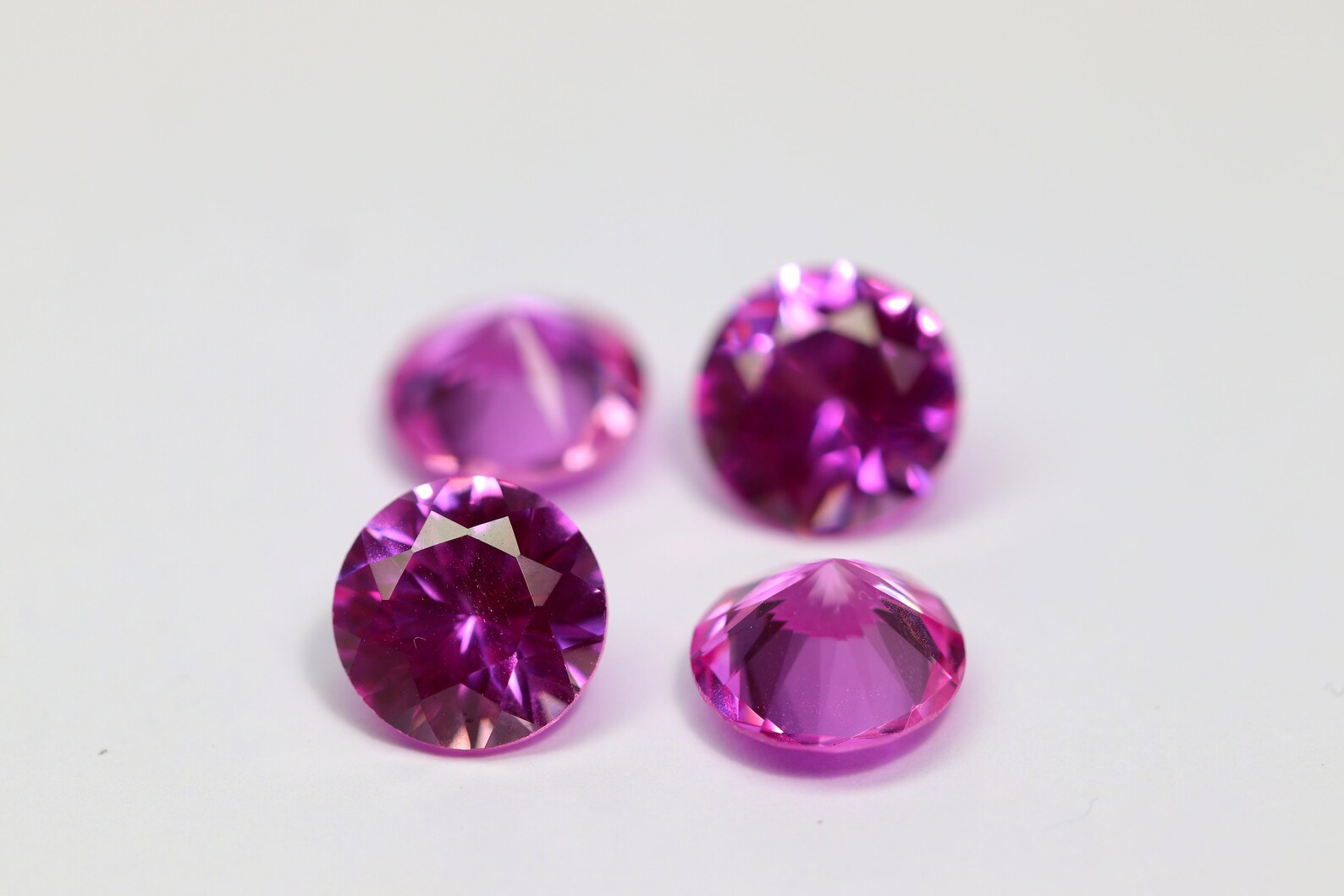 8x8x5mm Pink Sapphire Round Stone Pair Sapphire Gemstone - Etsy New Zealand