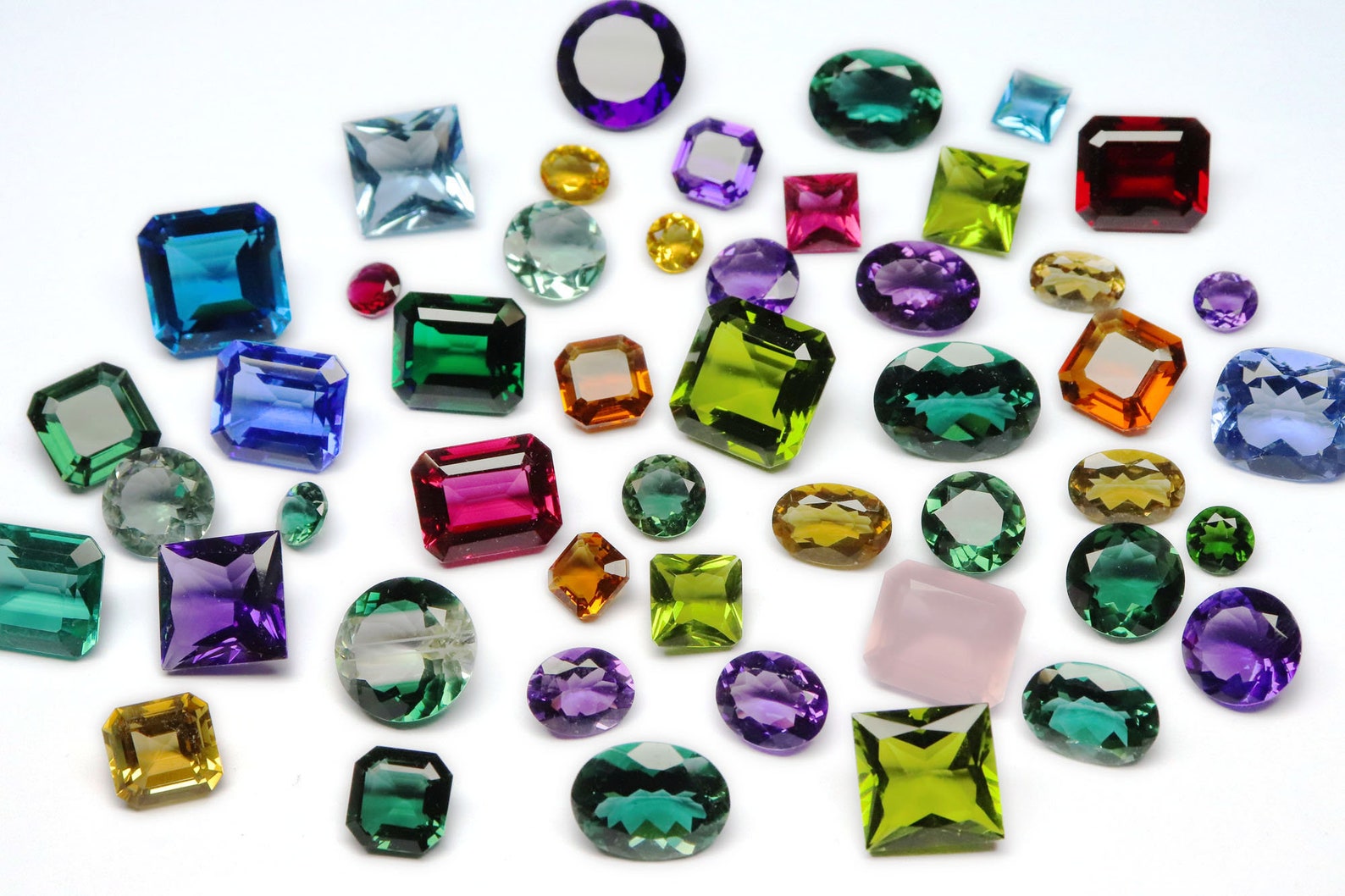 Bulk Semi Precious Faceted Gemstones Wholesale Lot Mixed - Etsy