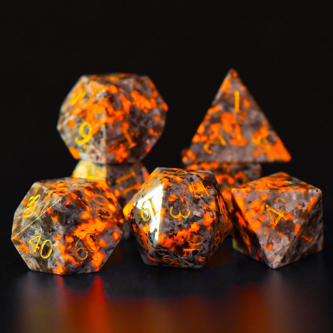 Enchanting Yooperlite Dice Set for RPG & Tabletop Games - Sodalite ...