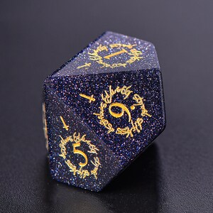 Blue Sandstone Gemstone Dice | Sandstone Gemstone Dnd Dice Set ...