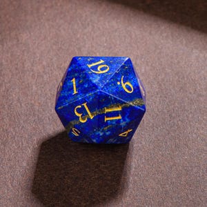 Lapis Lazuli Gemstone Dice Set Dungeons and Dragons Gemstone Dice Set ...