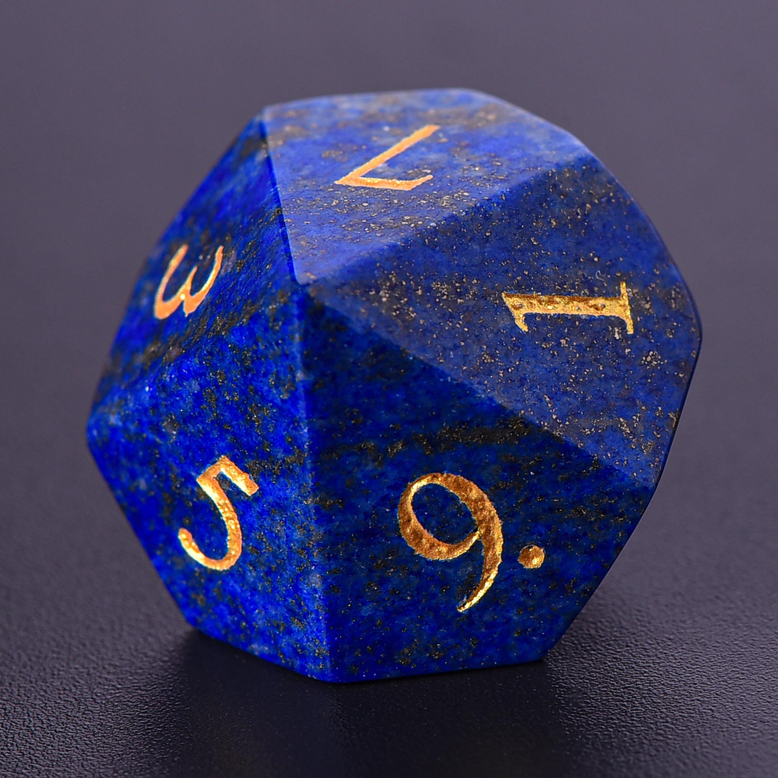 Lapis Lazuli Gemstone Dice Set: Dungeons and Dragons Polyhedral Dice - Etsy