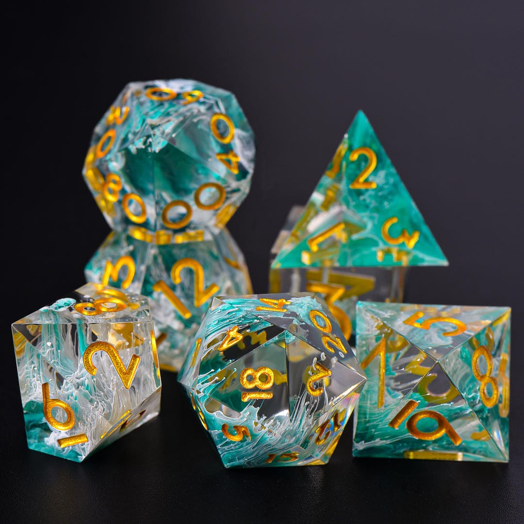 Elemental Surge Dice Set : Handcrafted Resin Dice for Dungeons ...