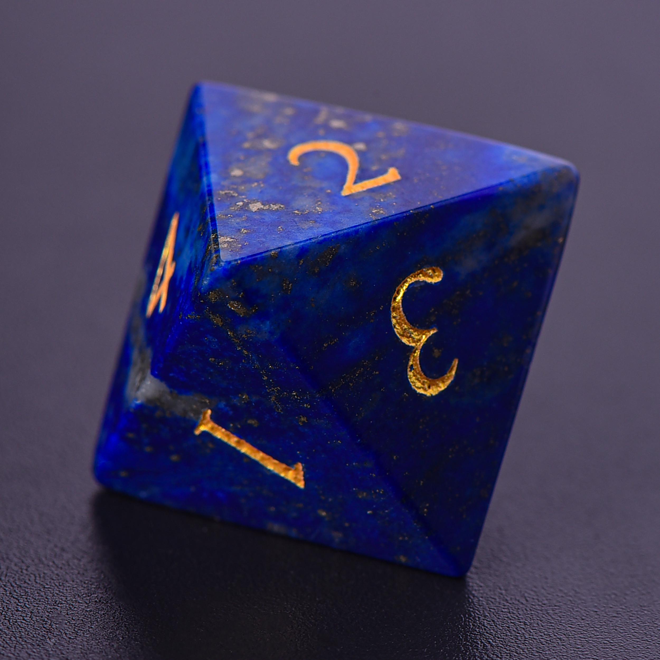 Lapis Lazuli Gemstone Dice Set: Dungeons and Dragons Polyhedral Dice - Etsy