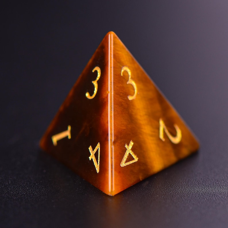 Tiger Eye Gemstone Dice Set: Polyhedral D&D Dice for RPG - Etsy