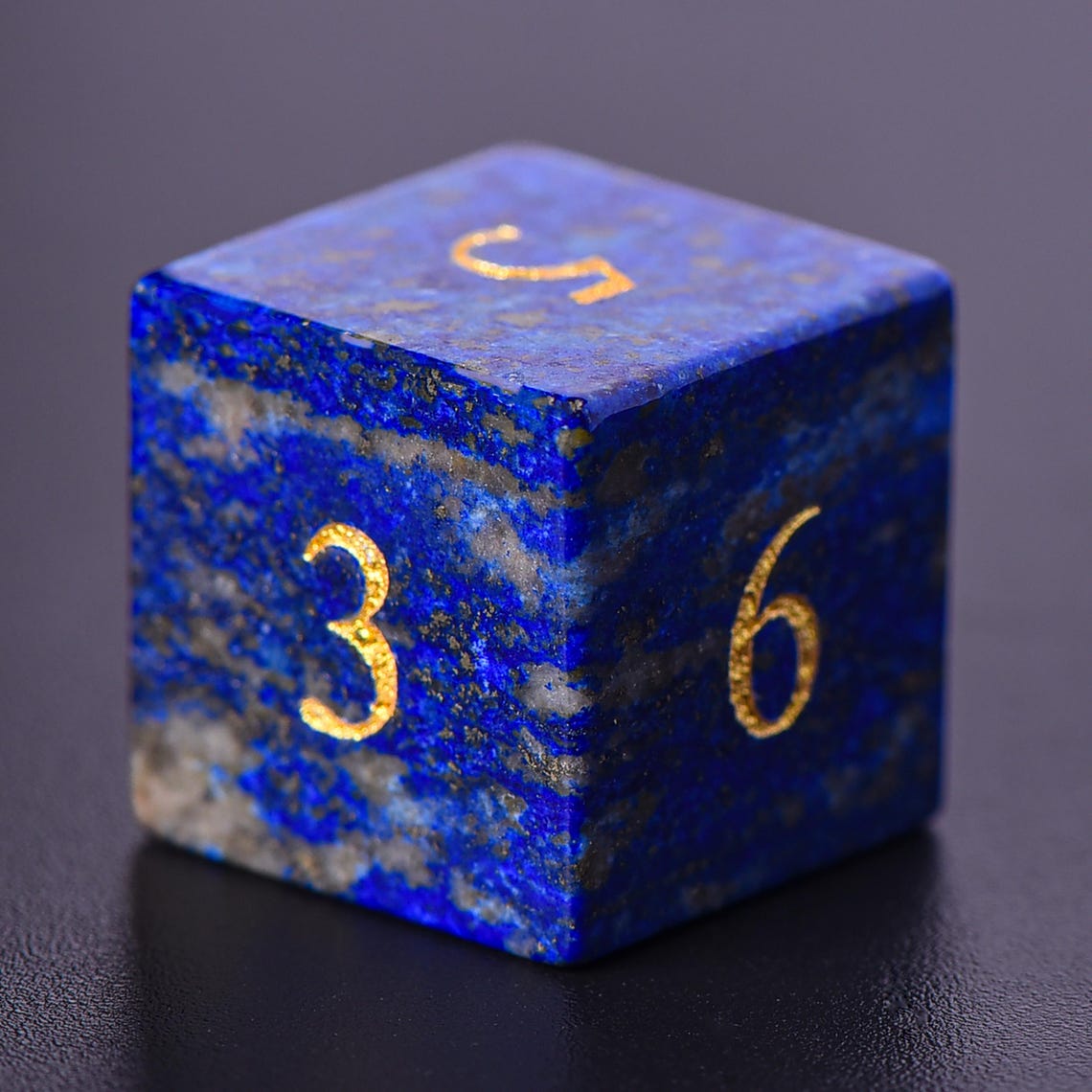 Lapis Lazuli Gemstone Dice Set: Dungeons and Dragons Polyhedral Dice - Etsy