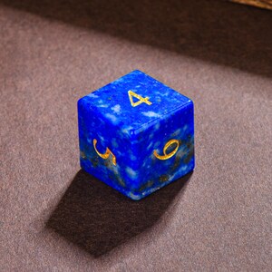Lapis Lazuli Gemstone Dice Set Dungeons and Dragons Gemstone Dice Set ...