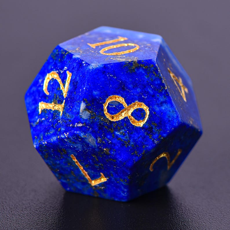 Lapis Lazuli Gemstone Dice Set: Dungeons and Dragons Polyhedral Dice - Etsy