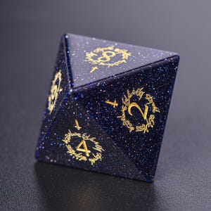 Blue Sandstone Gemstone Dice | Sandstone Gemstone Dnd Dice Set ...