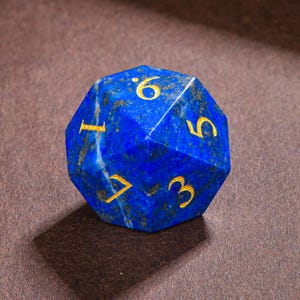Lapis Lazuli Gemstone Dice Set Dungeons and Dragons Gemstone Dice Set ...
