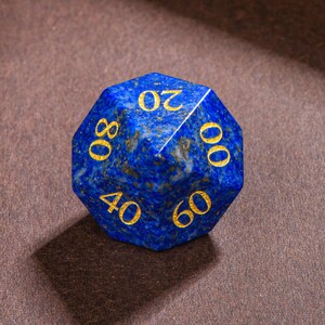 Lapis Lazuli Gemstone Dice Set Dungeons and Dragons Gemstone Dice Set ...