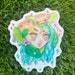 Holographic Sticker Anime Girl Frog Girl Cute Anime Colorful Laptop ...