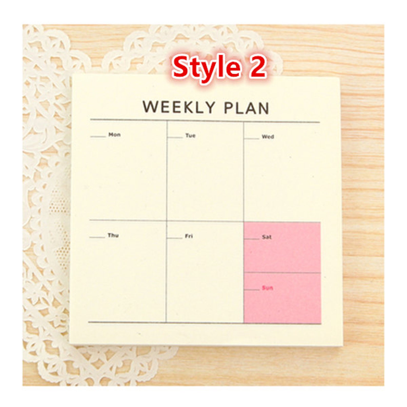 Weekly Plan Sticky Notes Check List Sticky Notes Weeweekly - Etsy