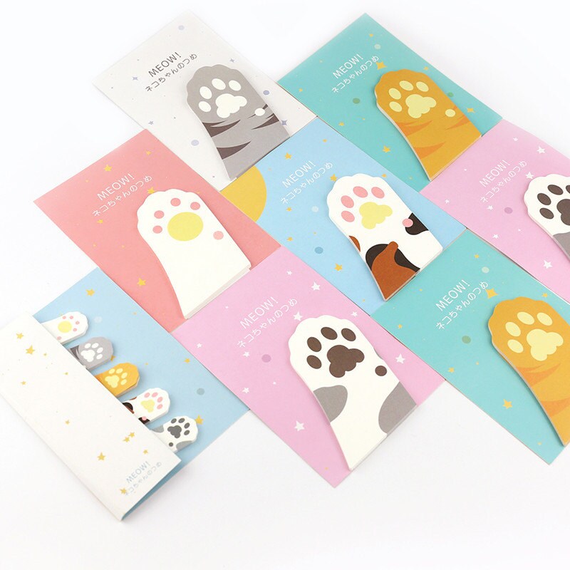 Cat-pad Sticky Notes Cute Sticky Notes Bookmark Animals - Etsy