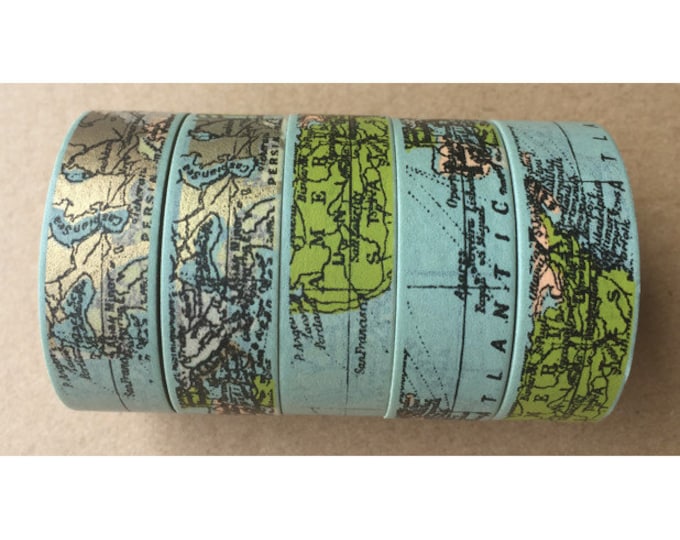 World Map Washi Tape Map Washi Tape Nautical Map Washi Tape - Etsy