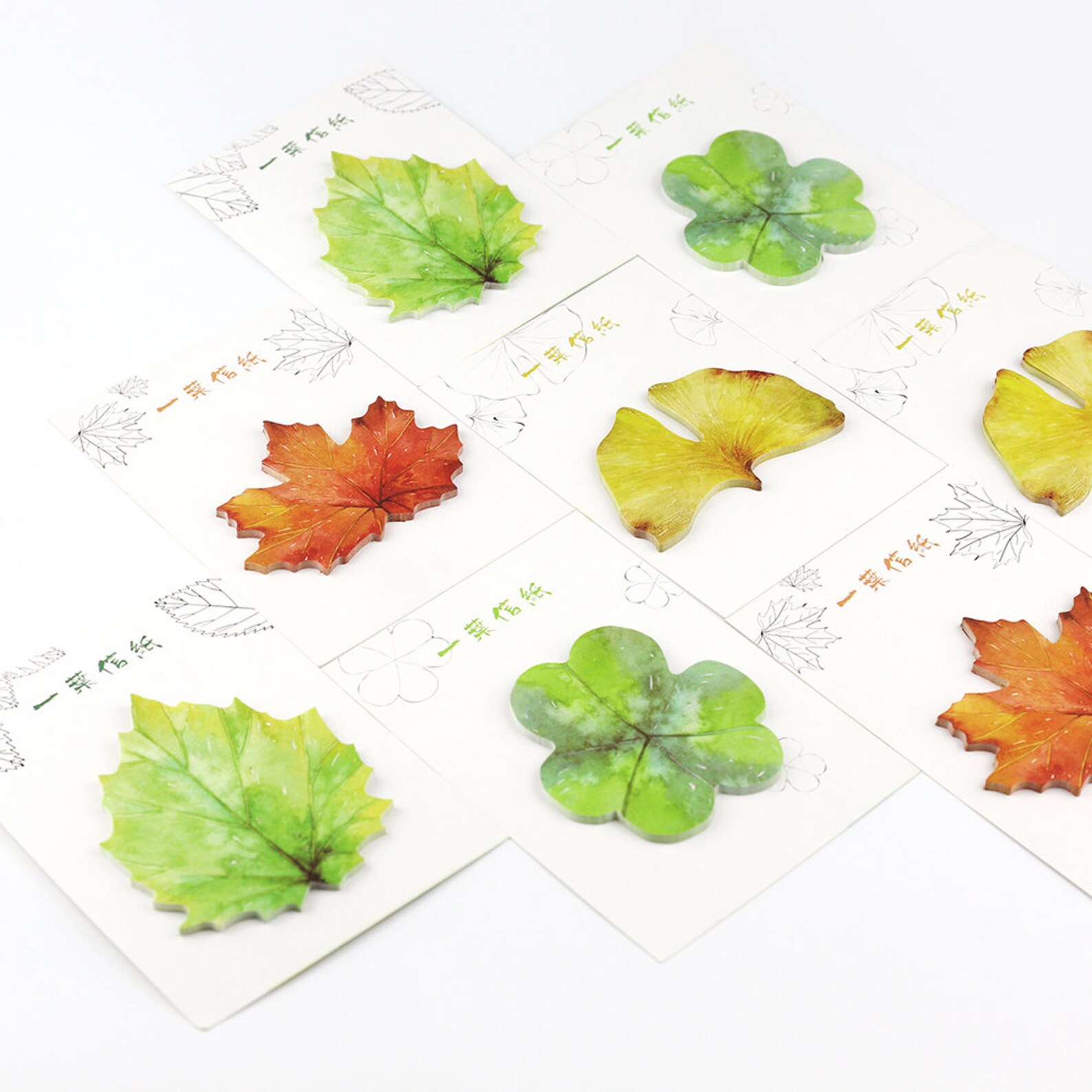 Leaf Sticky Notes Plants Sticky Notes Green Sticky Notes - Etsy