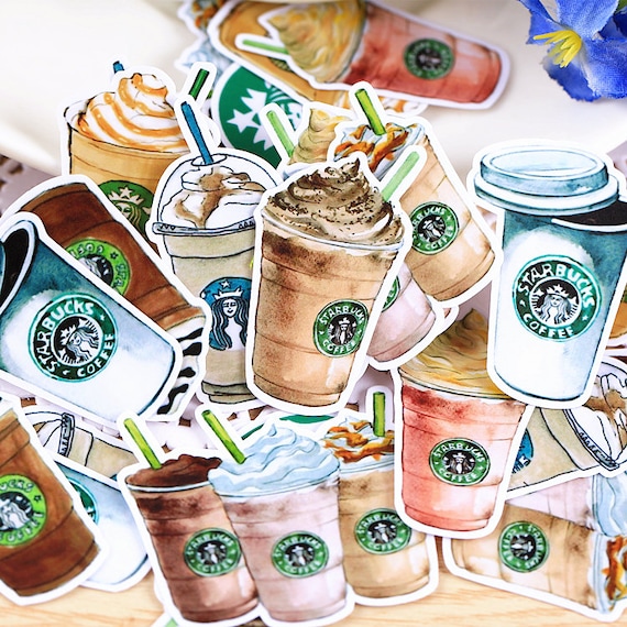 Starbucks Stickers TeaTime Stickers Coffee Stickers Ice | Etsy