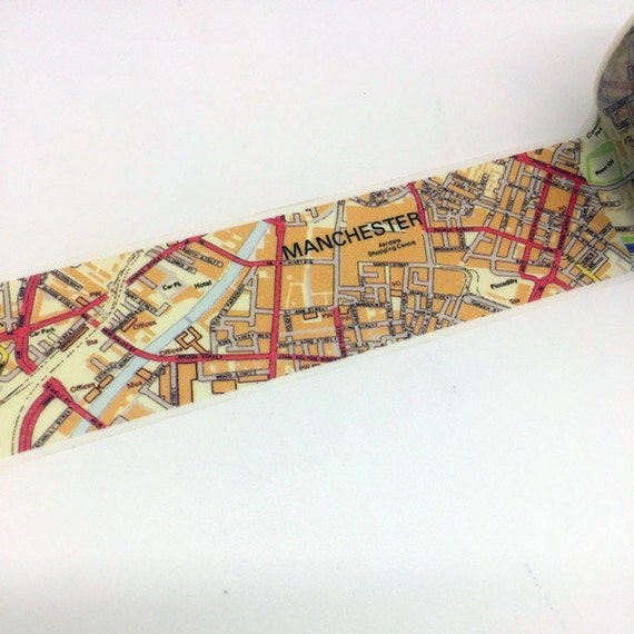 Map Washi Tape School Supplies Washi Tape Cute Washi Tape | Etsy