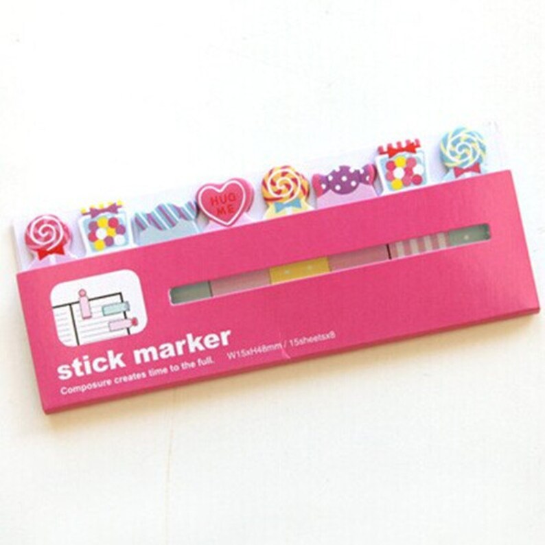 Cute Sticky Notes Bookmark Candy Sticky Notes - Etsy