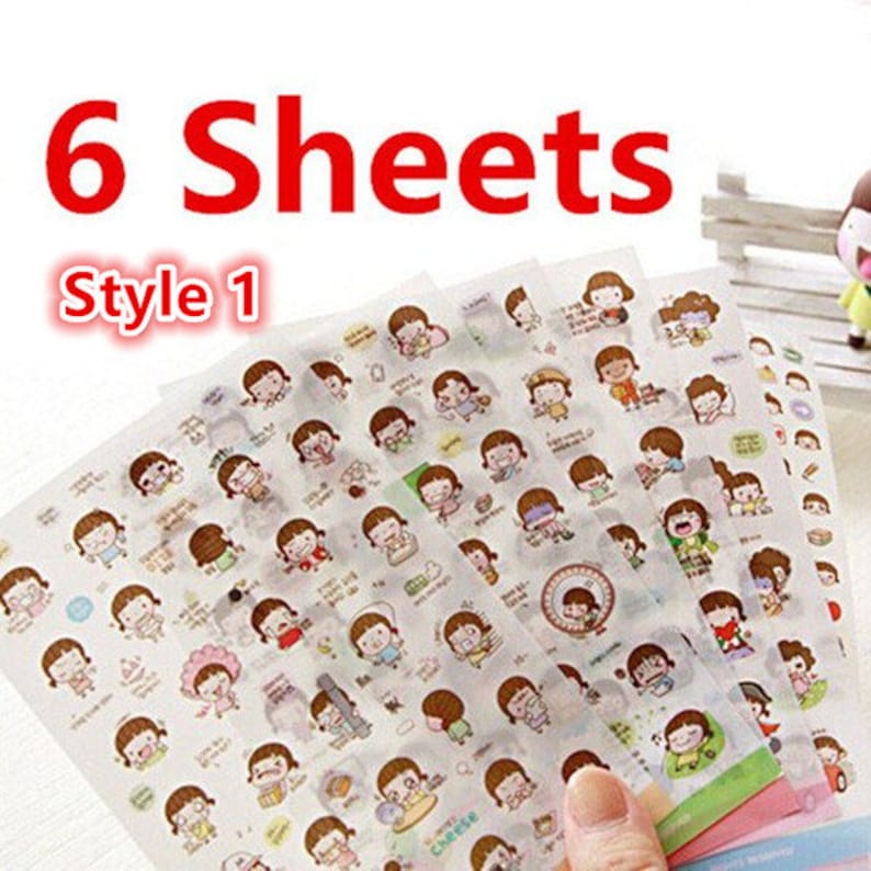 Girls Sticker Korean Sticker Cute Sticker Travel Girl | Etsy