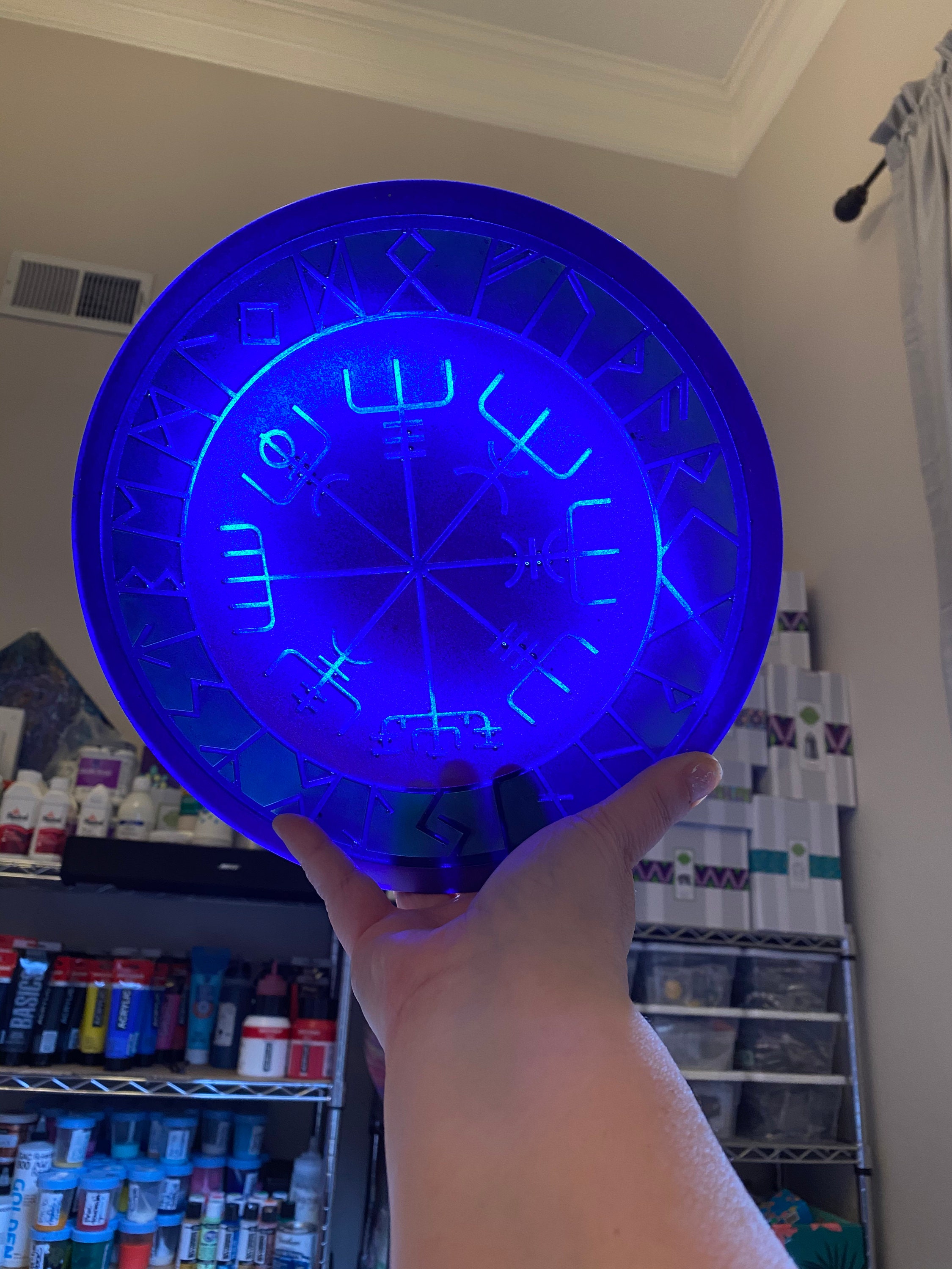 Viking Compass Rune Crystal Grid Tray - Etsy