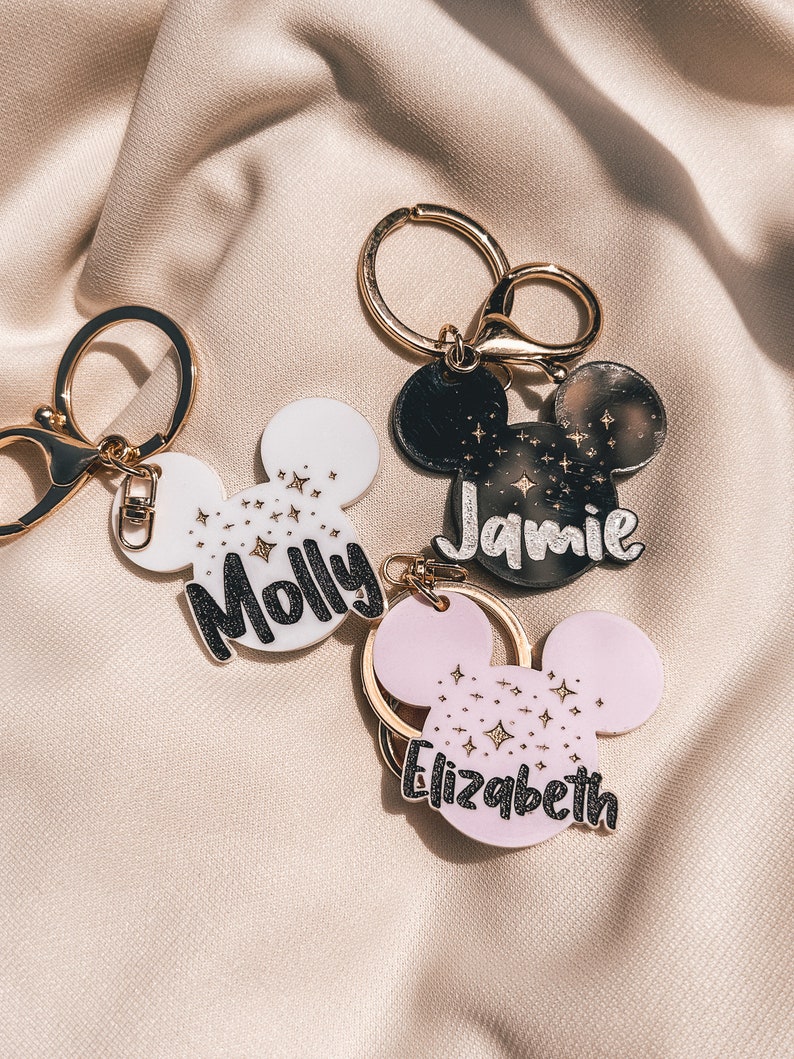 Personalized Mickey Mouse Keychain - Disney Lover Gift / Statement Bag ...