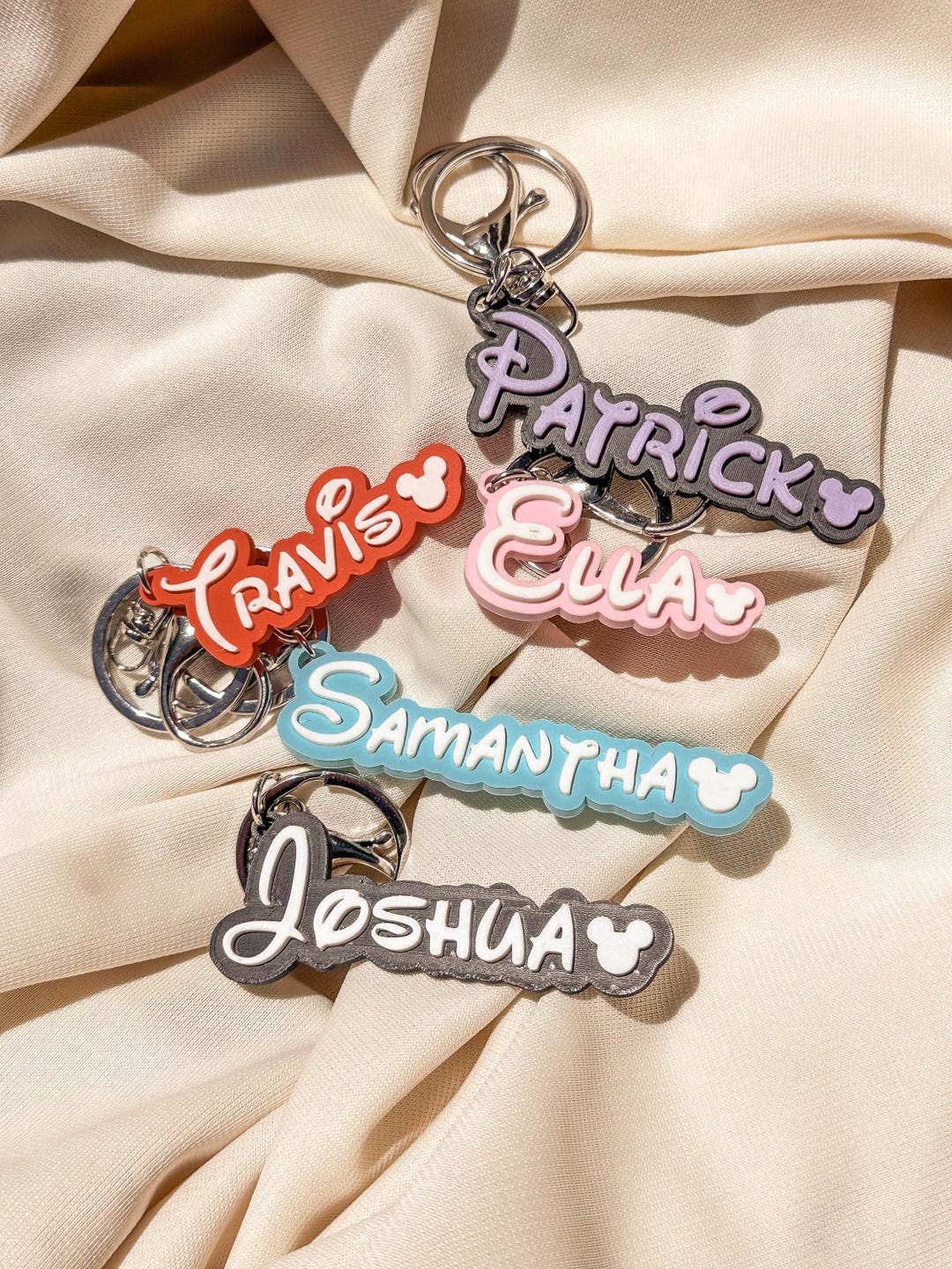 Custom 3D Printed Name Keychains | Personalized Bag Charms | Luggage ...