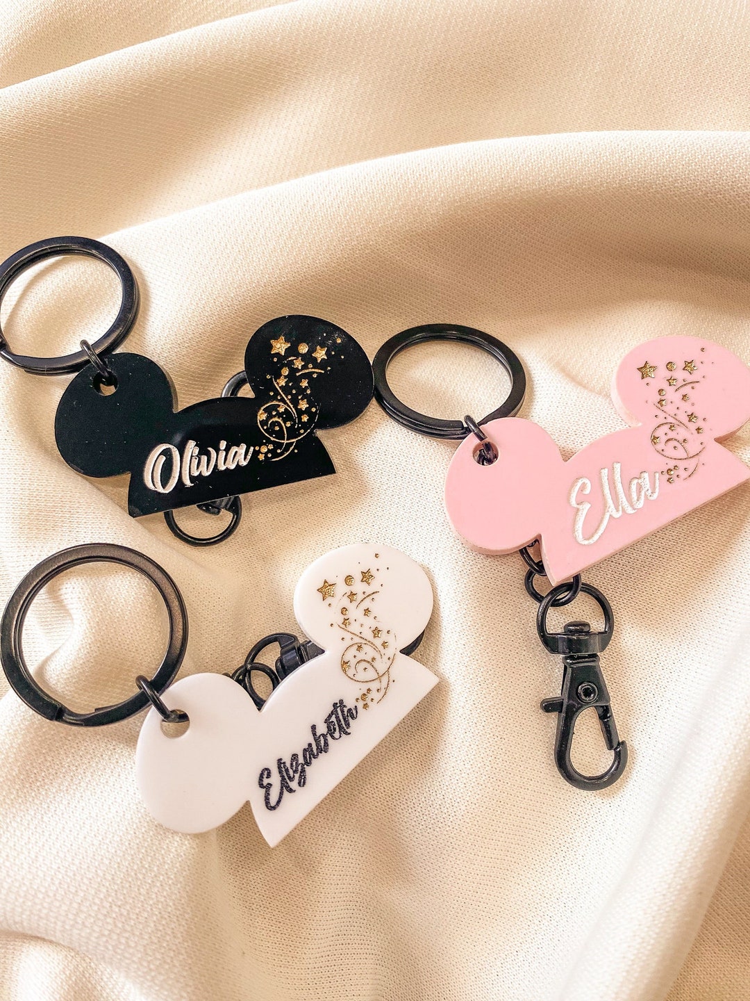 Personalized Mickey Club Ears Keychain - Disney Lover Gift / Statement ...
