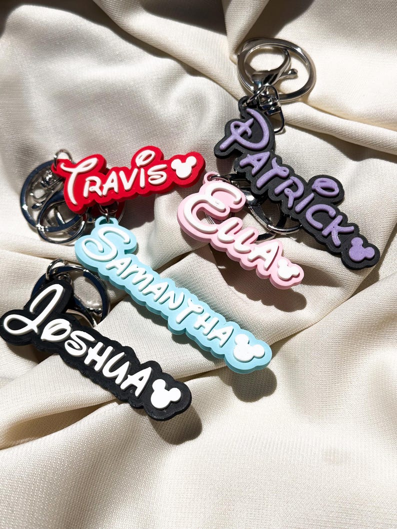 Custom 3D Printed Name Keychains | Personalized Bag Charms | Luggage ...