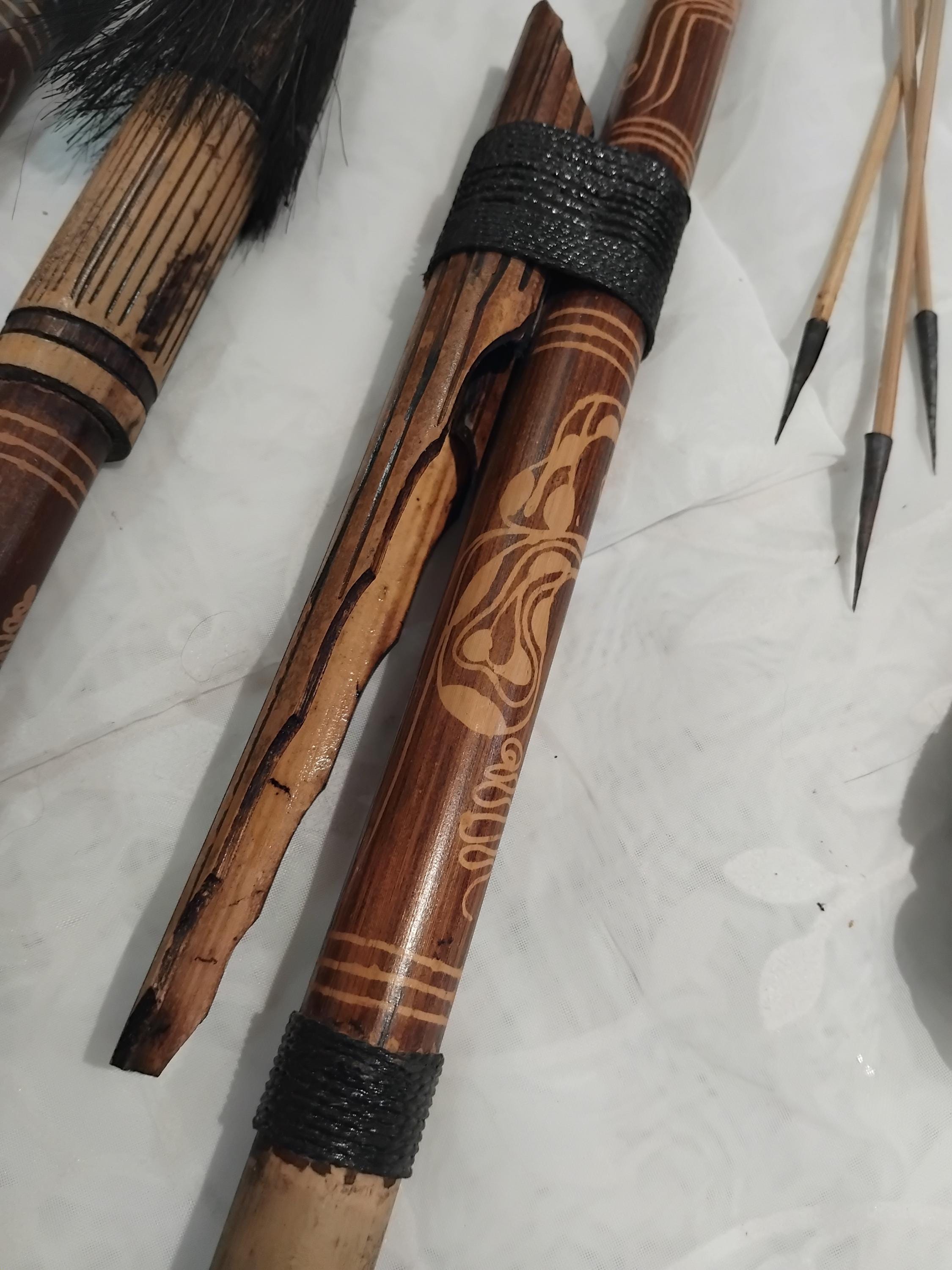 Vintage African Tribal Blow Dart Pipe. Bamboo Hunting Blow Dart - Etsy