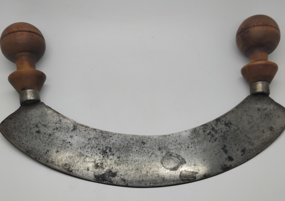 Vintage 1950s French Vintage Mezzaluna Herb Rocking Chopper Cleaver ...