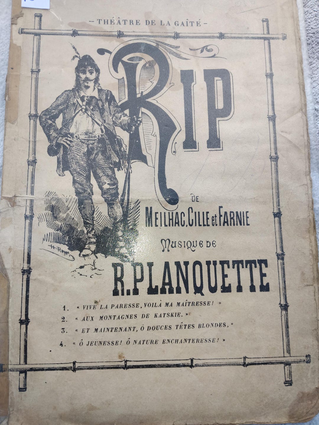 Antique "rip" Piano Sheet Music by R Planquette - Etsy