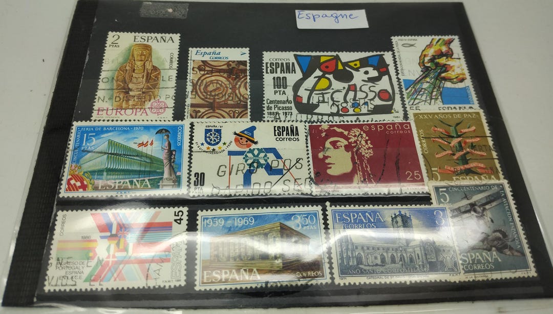 A Collection of USED Postage Stamps Collectable Items SPAIN - Etsy