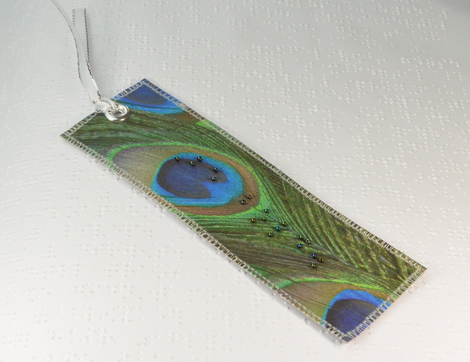 Braille Bookmark Unique Bookmark Peacock Bookmark Be Bold - Etsy