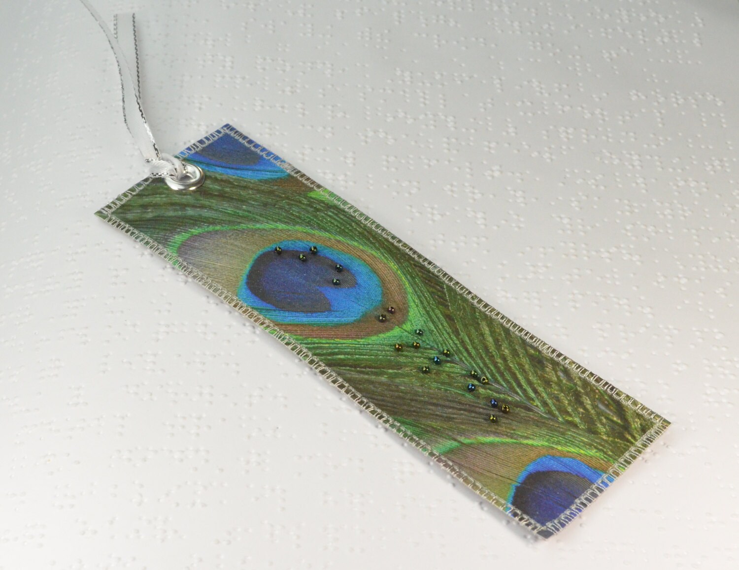 Braille Bookmark Unique Bookmark Peacock Bookmark Be Bold | Etsy
