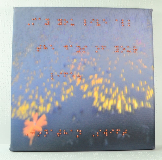 Braille Art Inspirational Canvas Art Braille Photography | Etsy