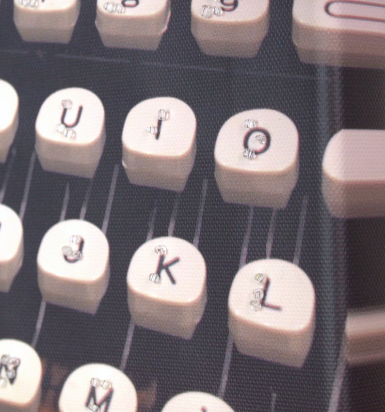 Braille Art, Royal Typewriter Wall Art, Typewriter Keys Canvas Art ...