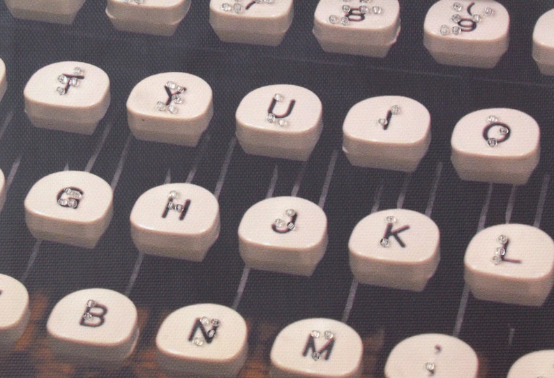 Braille Art, Royal Typewriter Wall Art, Typewriter Keys Canvas Art ...
