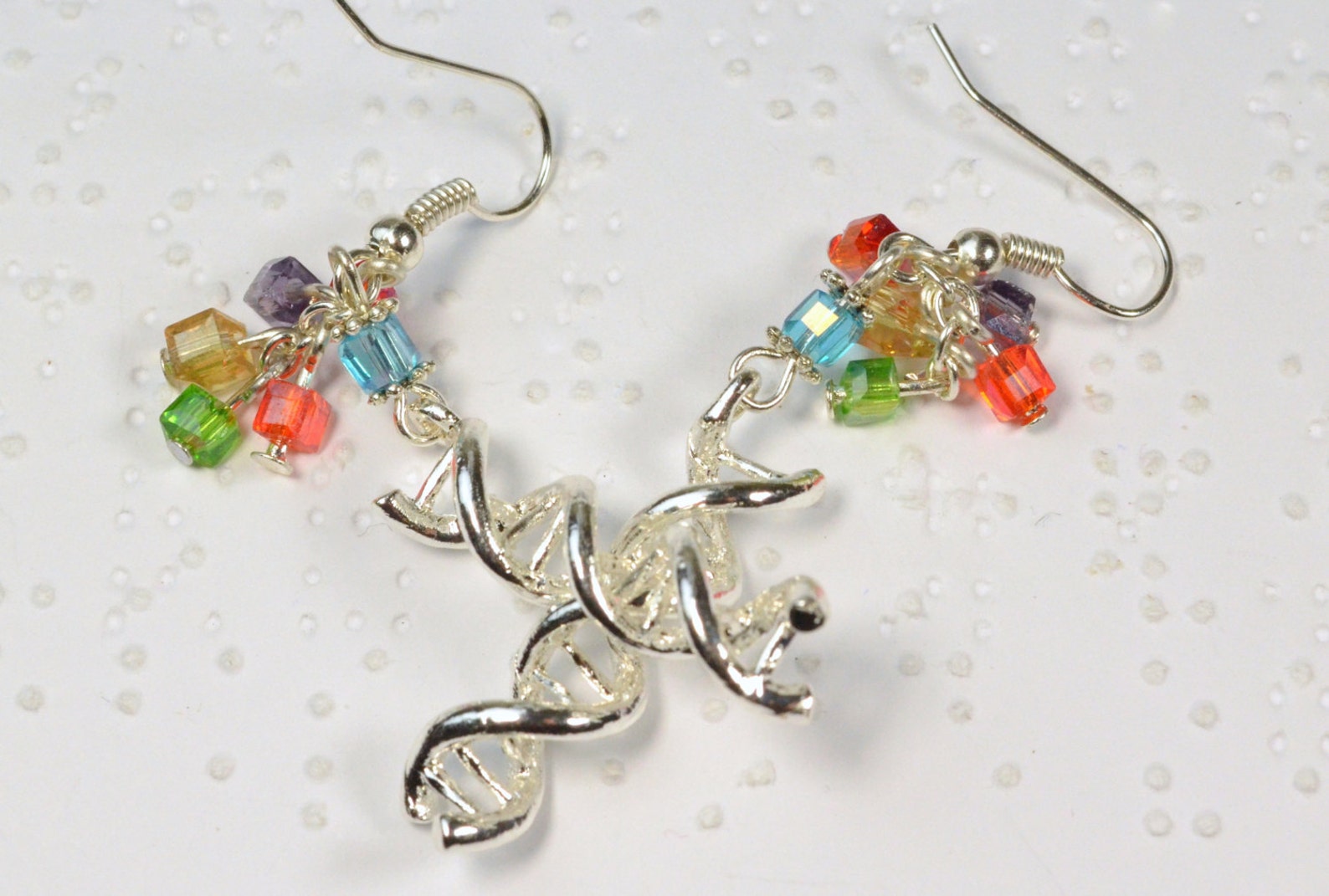 DNA Earrings Double Helix Earrings Genetics Earrings Geek - Etsy