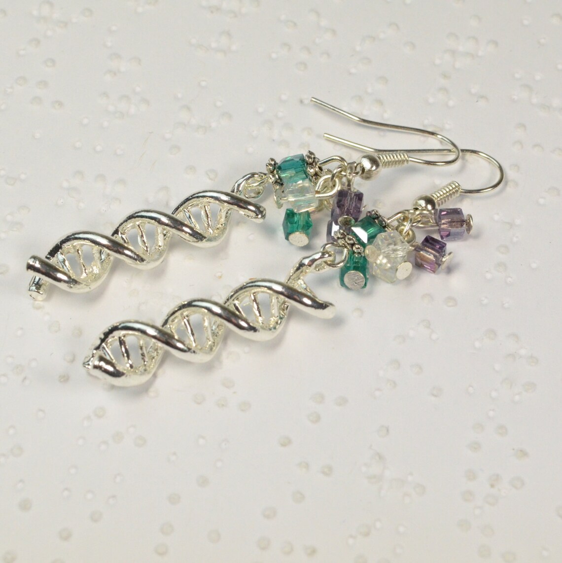 DNA Earrings Double Helix Earrings Genetics Earrings Geek - Etsy