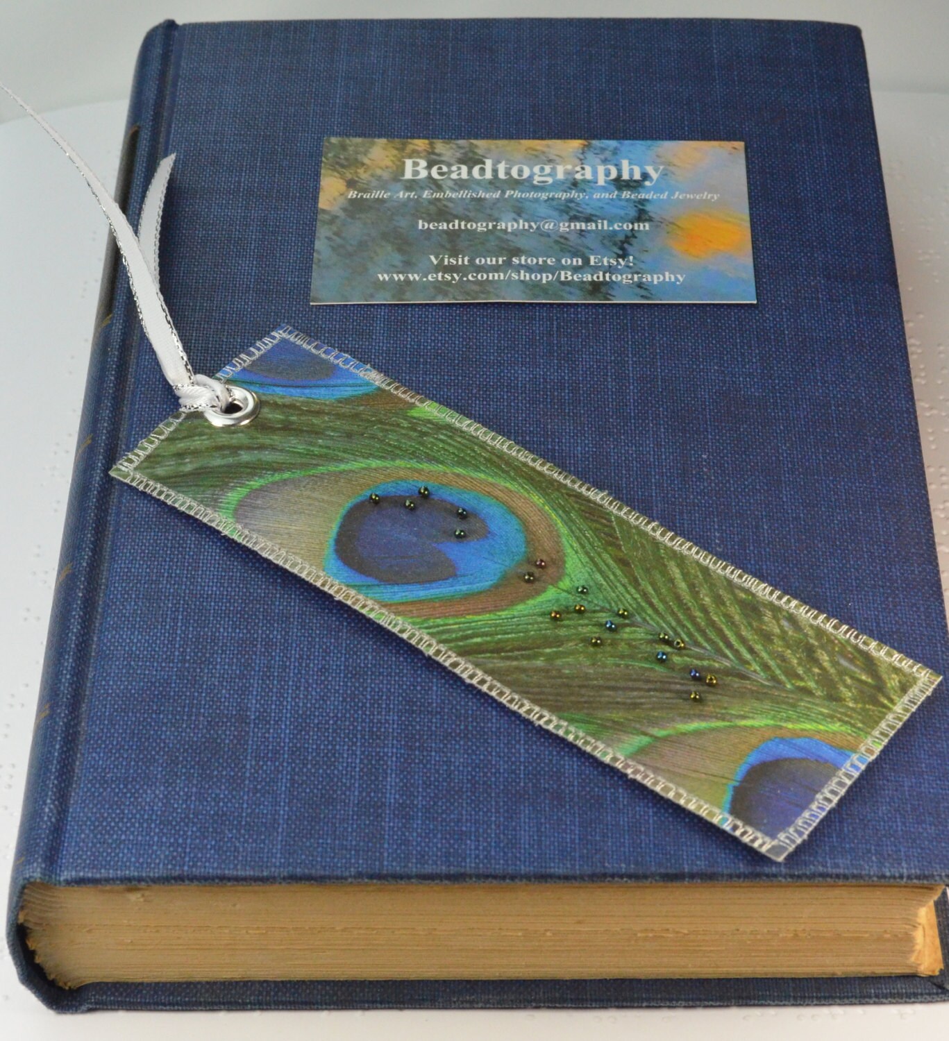Braille Bookmark Unique Bookmark Peacock Bookmark Be Bold | Etsy