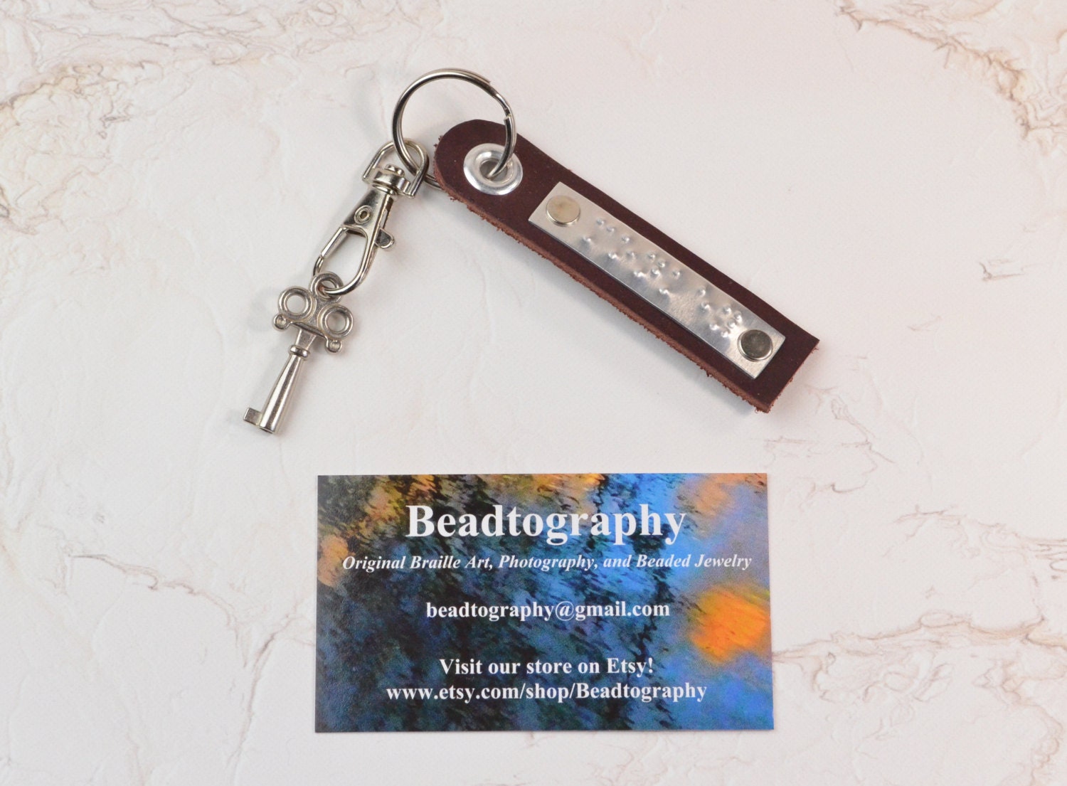 Braille Keychain Personalized Braille Key Chain Custom - Etsy